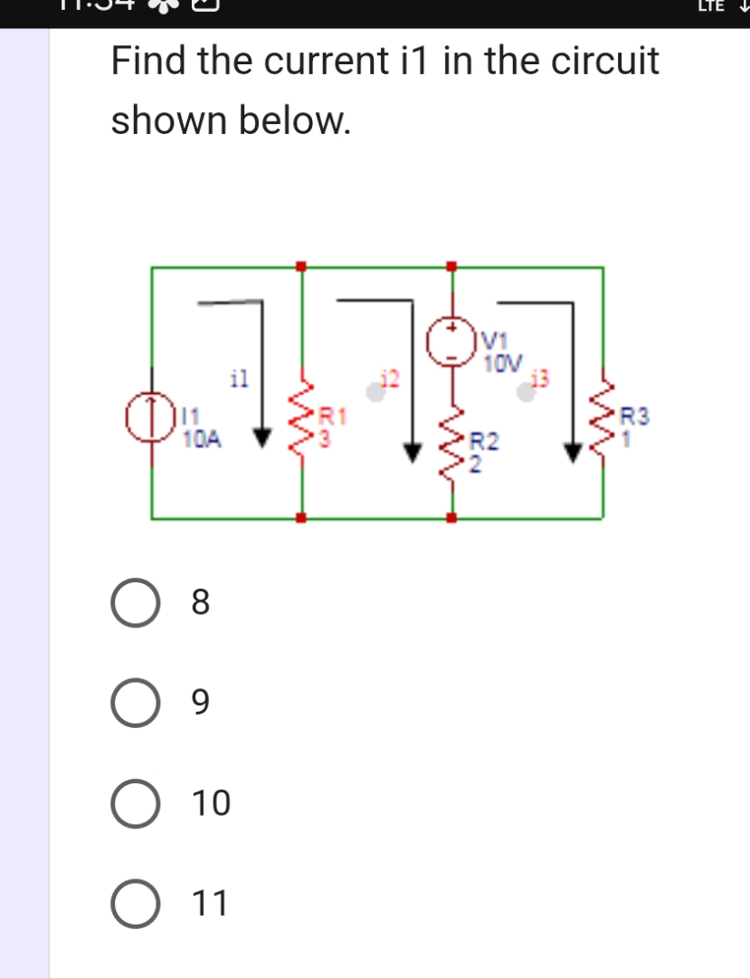 Find the current i1 in the circuit shown | StudyX