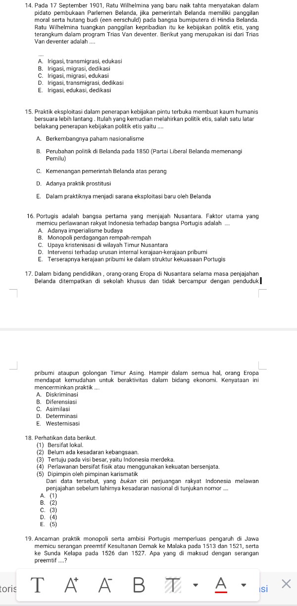 14 Pada 17 September 1901 Ratu Wilhelmina | StudyX