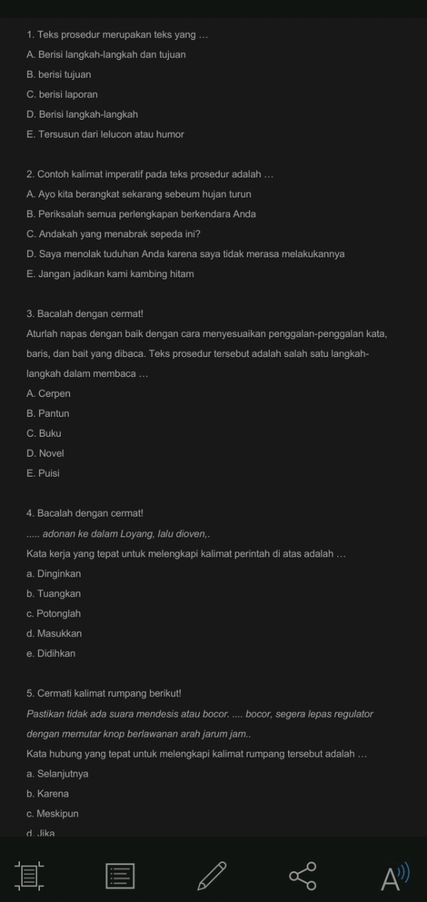 1 Teks prosedur merupakan teks yang A | StudyX