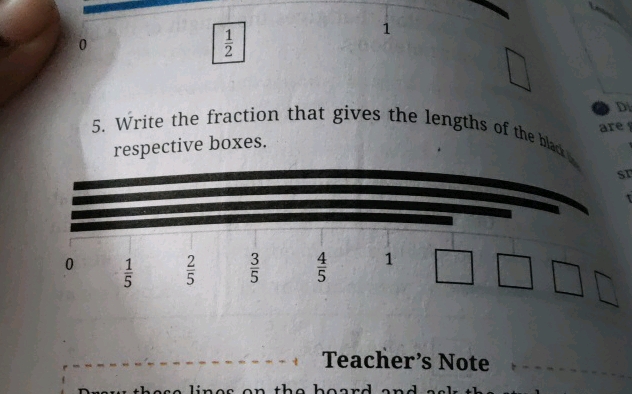 5 Write the fraction that gives the lengths | StudyX