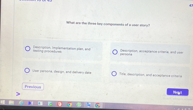 What are the three key components of a user | StudyX