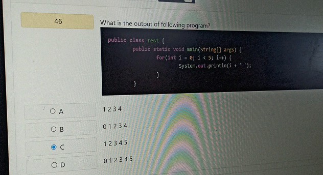 What is the output of following program java | StudyX