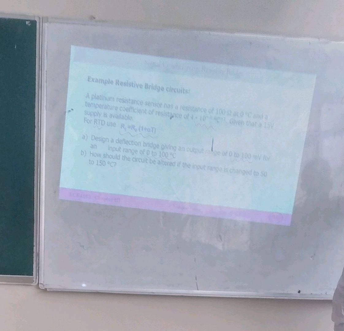 Example Resistive Bridge circuits A platinum