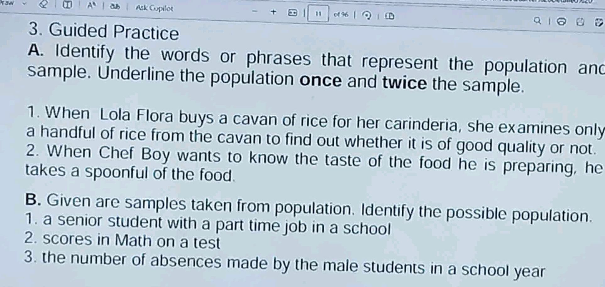 3 Guided Practice A Identify the words or | StudyX