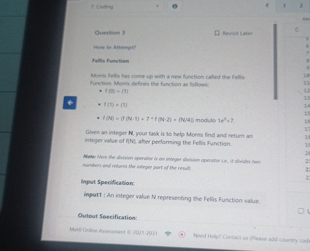 Question 3 How to Attempt Fellis Function | StudyX