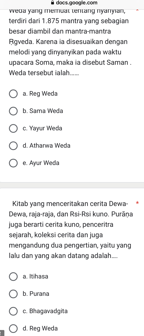 weda yang memuat tentang nyanyian terdiri | StudyX