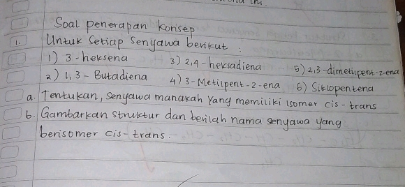 Soal penerapan konsep Untuk setiap senyawa | StudyX