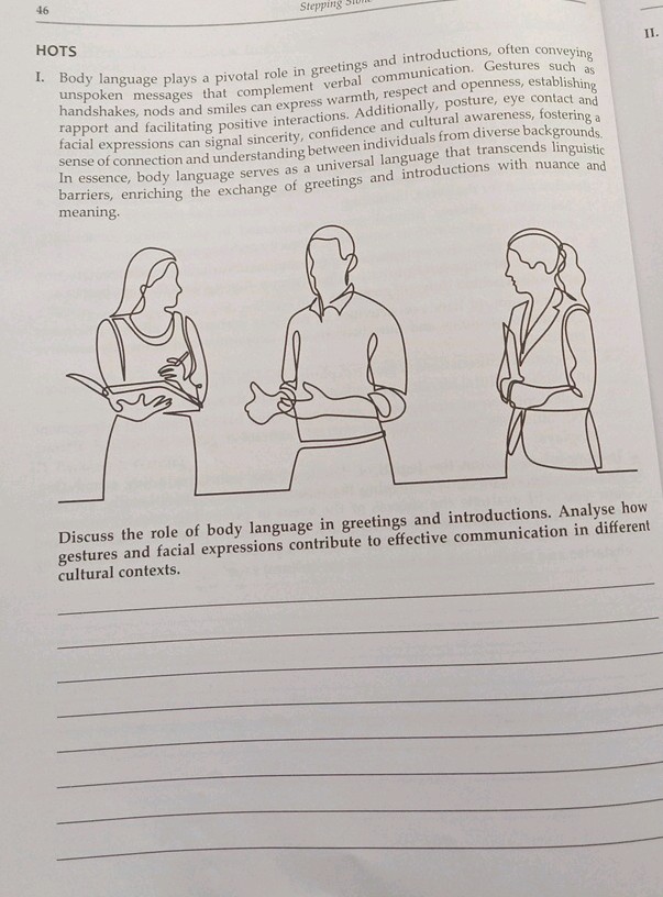 I Body language plays a pivotal role in | StudyX