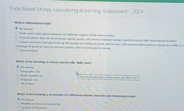 Trade Based Money Laundering eLearning | StudyX