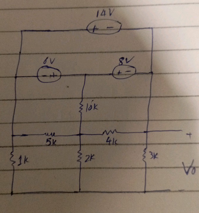 1 Find Vo in the circuit shown below Insert image of circuit here