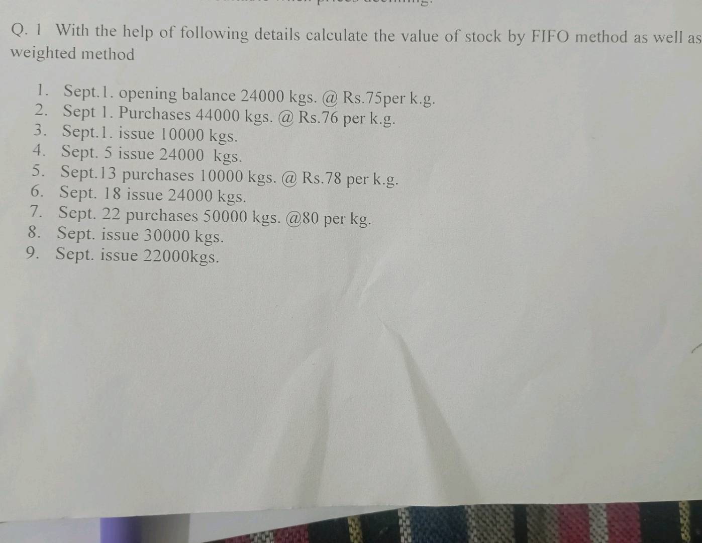 Q 1 With the help of following details | StudyX
