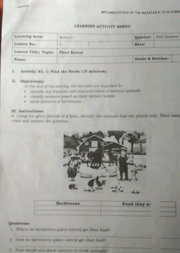 IMPLEMENTATION OF THE MATATAG K TO 10 | StudyX