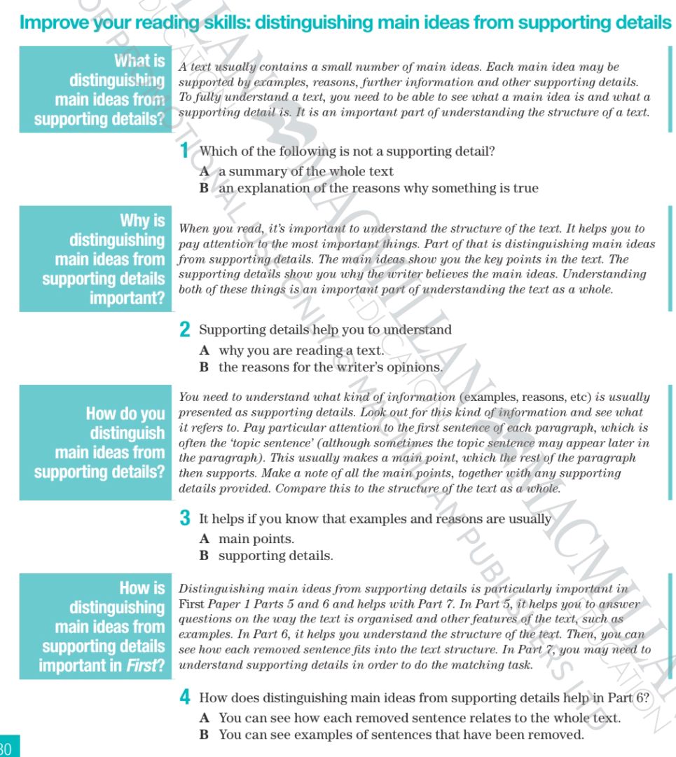 Improve your reading skills distinguishing | StudyX