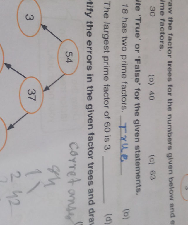 Draw the factor trees for the numbers given | StudyX