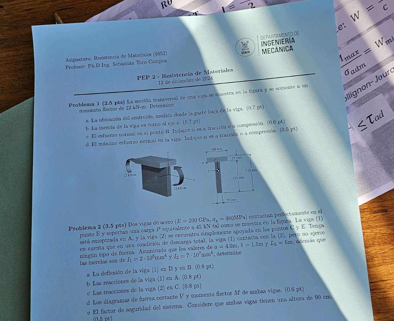 Problema 1 (25 pts) La seccin transversal de | StudyX
