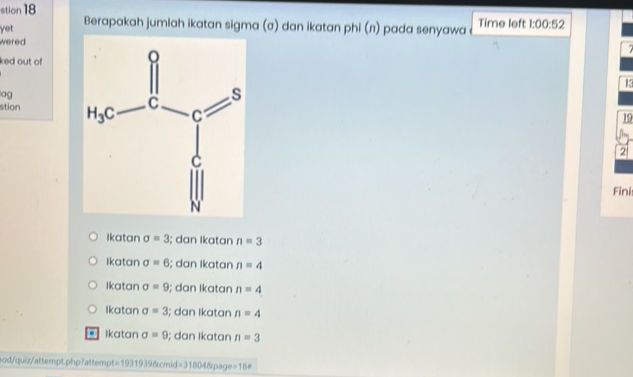 Berapakah jumlah ikatan sigma () dan ikatan | StudyX