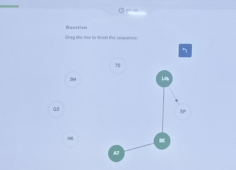 Drag the line to finish the sequence Image | StudyX