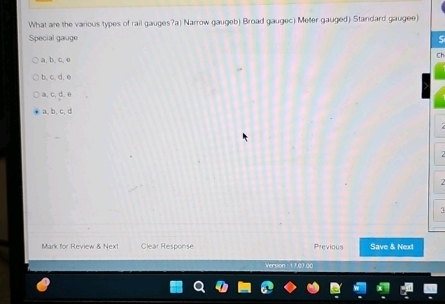 What are the various types of rail gaugesa) | StudyX