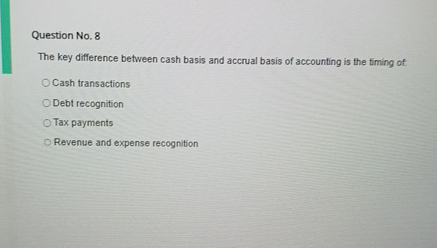 Question No 8 The key difference between | StudyX
