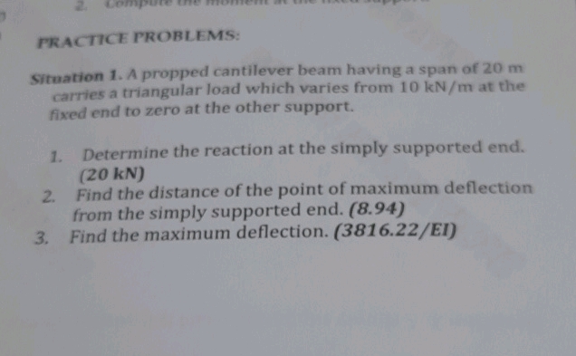 PRACTICE PROBLEMS Situation 1 A propped | StudyX