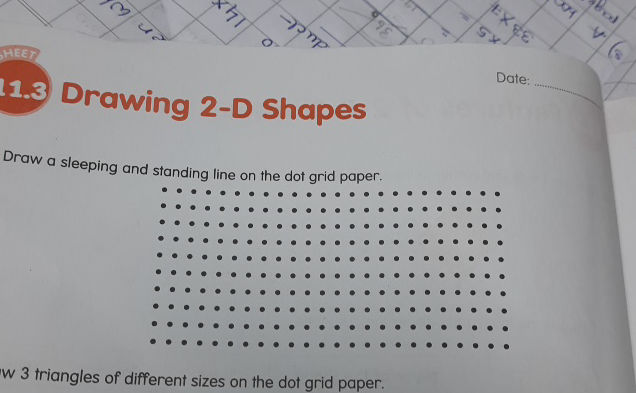 Draw a sleeping and standing line on the dot | StudyX
