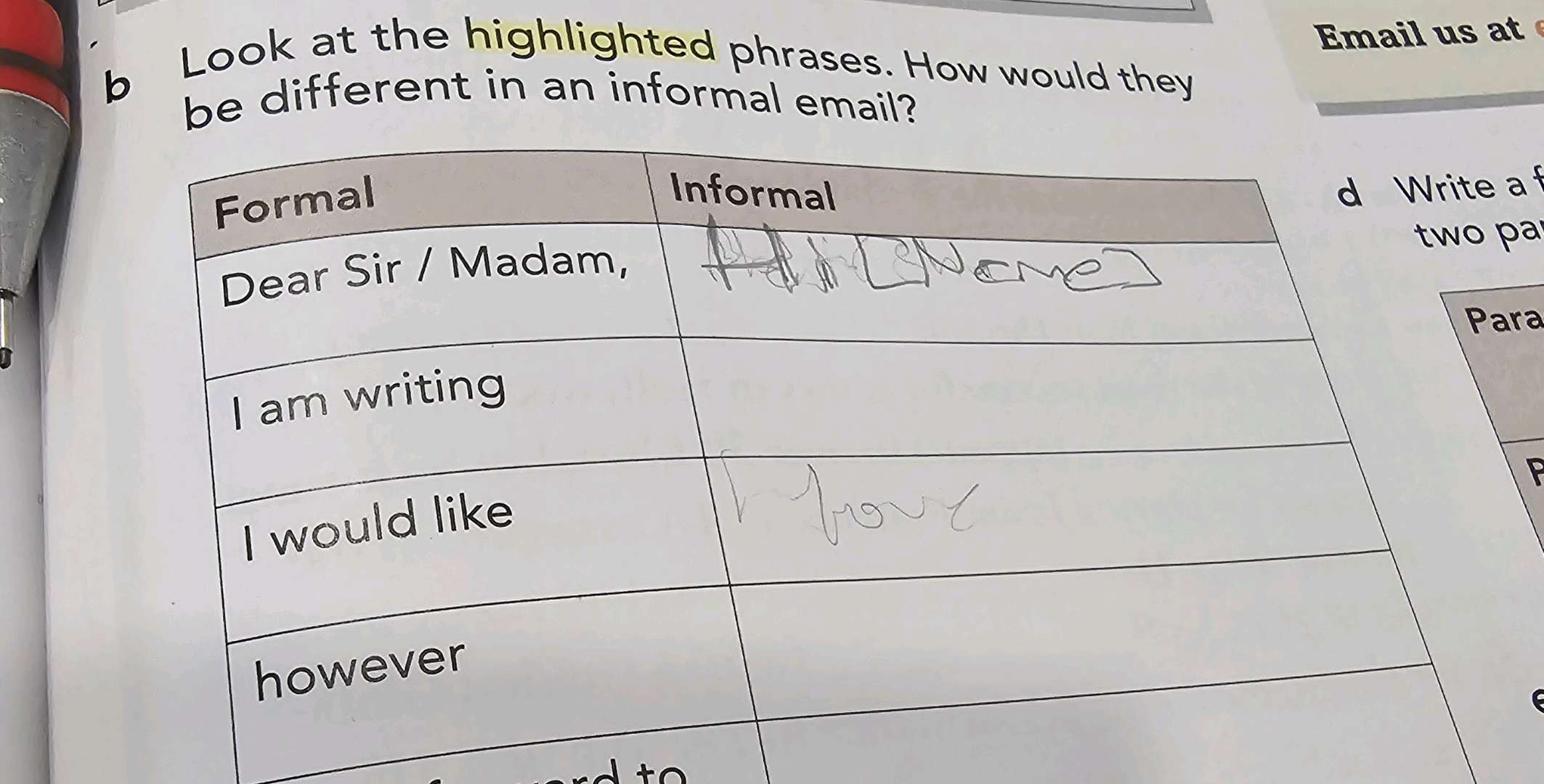 Look at the highlighted phrases How would | StudyX