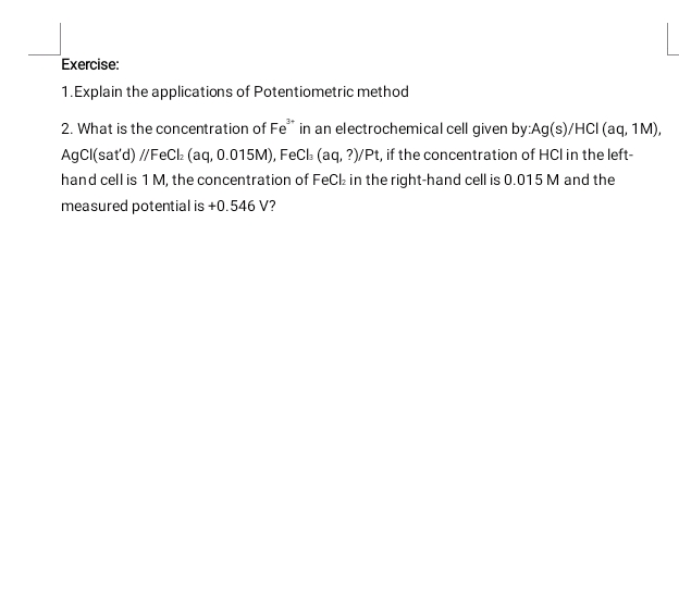 Exercise 1 Explain the applications of | StudyX