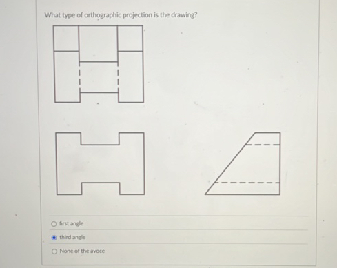 What type of orthographic projection is the | StudyX