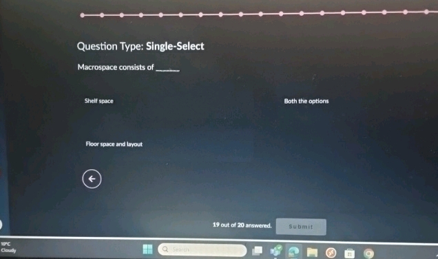 Question Type Single Select Macrospace | StudyX