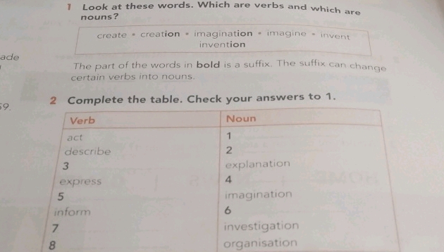1 Look at these words Which are verbs and | StudyX