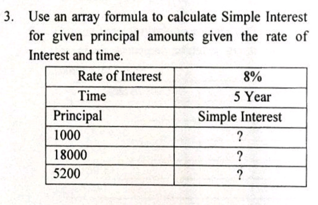 3 Use an array formula to calculate Simple | StudyX