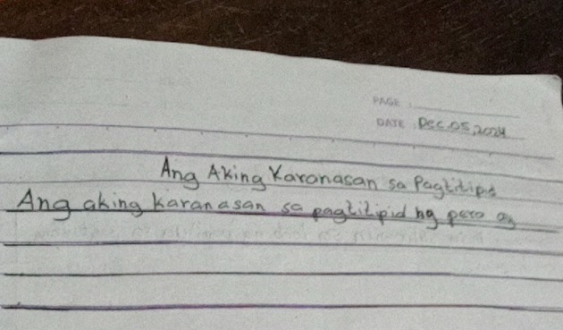 Ang aking karanasan sa pagtitipid ng pera | StudyX