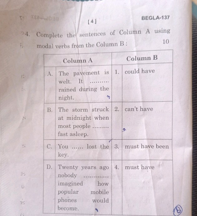34 Complete the sentences of Column A using | StudyX