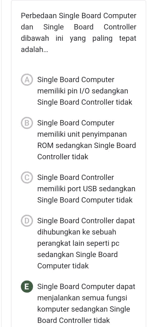 Perbedaan Single Board Computer dan Single | StudyX
