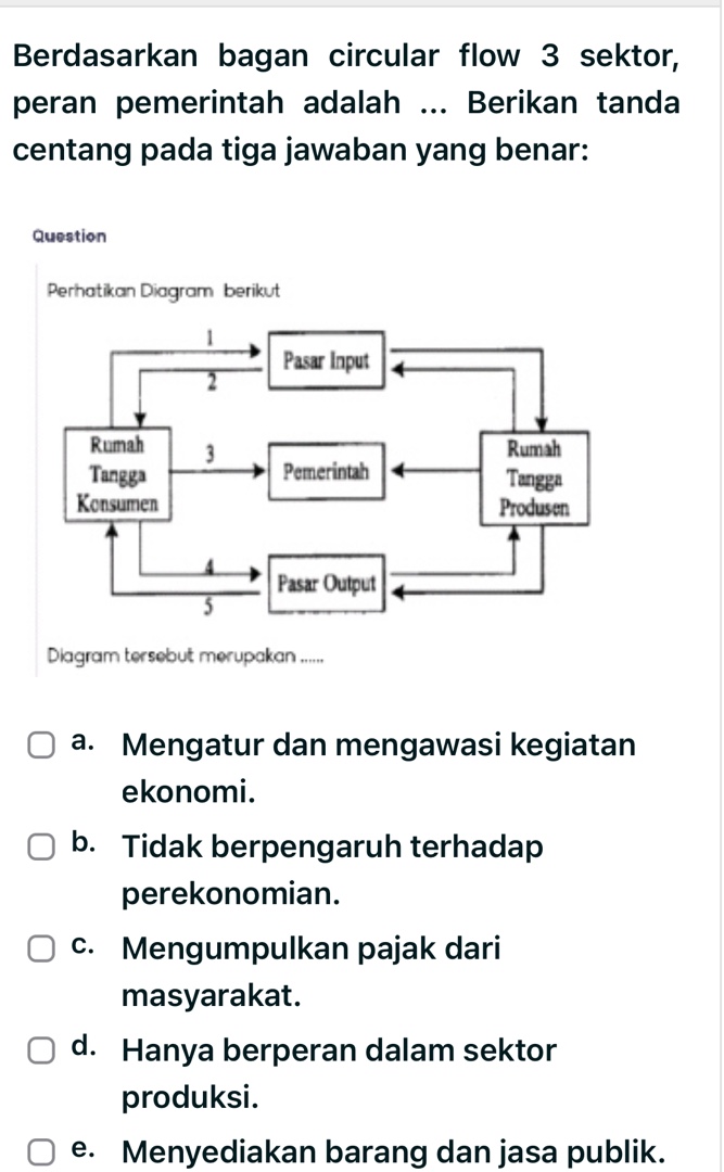 Berdasarkan bagan circular flow 3 sektor | StudyX