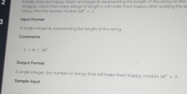 Initially they are happy Given an integer N | StudyX