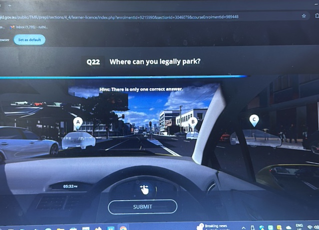 Q22 Where can you legally park Hint There is | StudyX