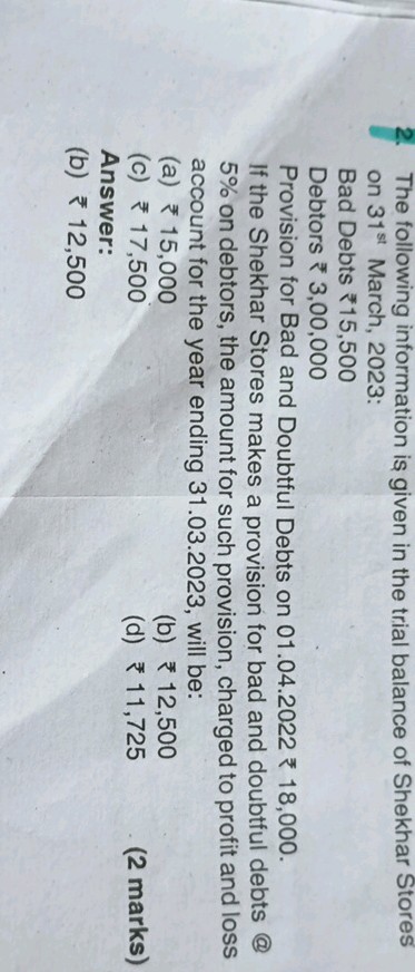 2 The following information is given in the | StudyX