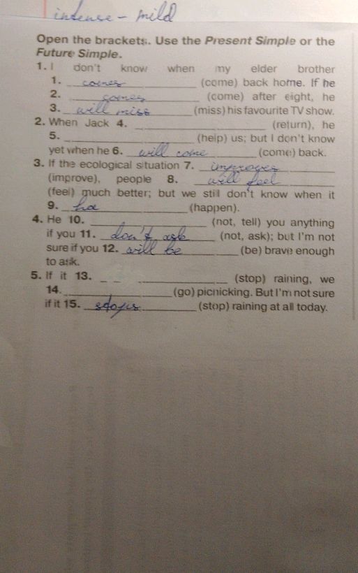 Open the brackets Use the Present Simple or | StudyX