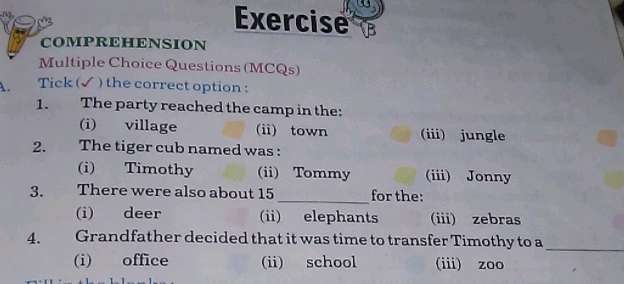COMPREHENSIONMultiple Choice Questions | StudyX