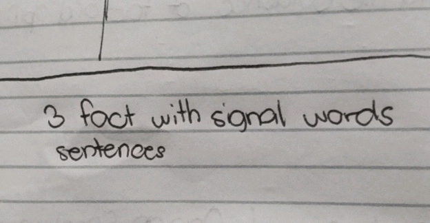 3 foot with signal words sentences | StudyX