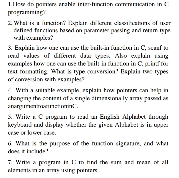 1How do pointers enable inter-function | StudyX