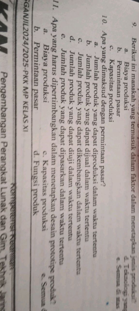 9 Berikut ini manakah yang termasuk dalam | StudyX