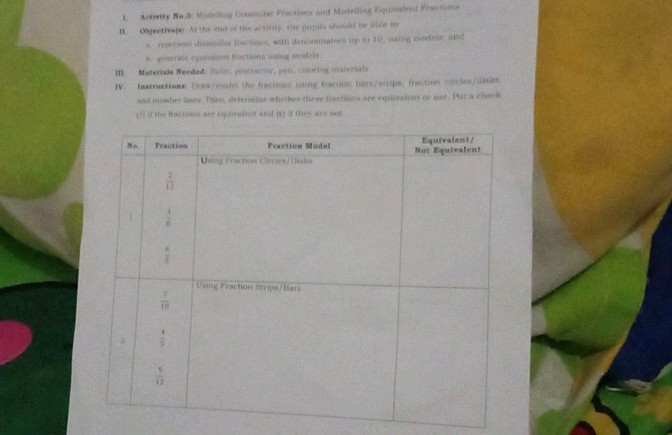 Activity No3 Modeling Dissimilar Fractions | StudyX