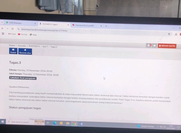 Saudara Mahasiswa Citra tentang pustakawan | StudyX