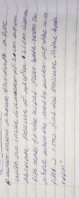 water enters a house thrush a pipe with an | StudyX