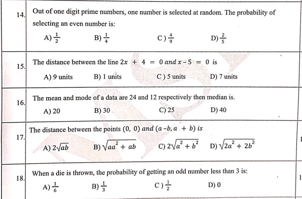14 Out of one digit prime numbers one number | StudyX