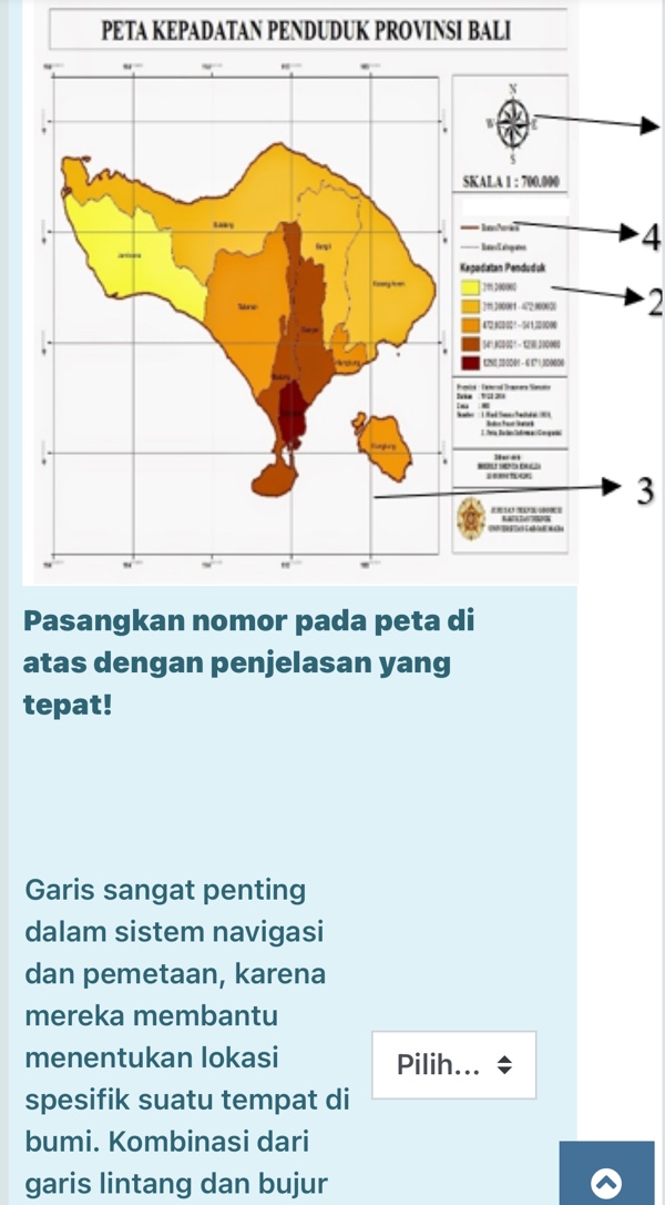 PETA KEPADATAN PENDUDUK PROVINSI BALI SKALA | StudyX