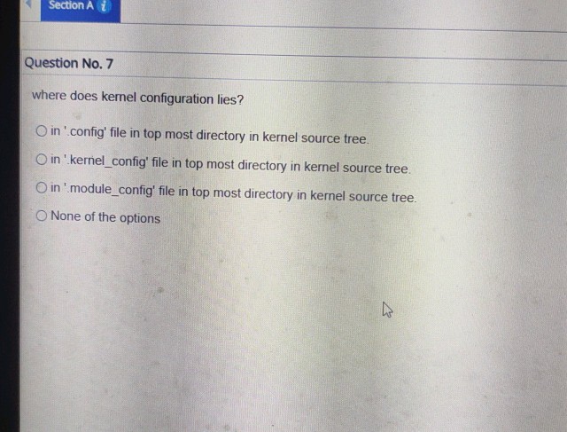 Question No 7 where does kernel | StudyX