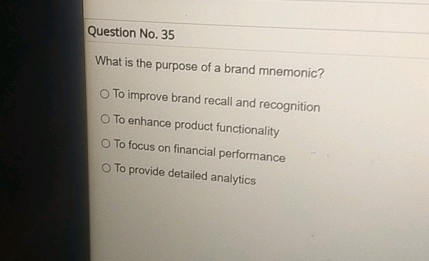 Question No 35 What is the purpose of a | StudyX